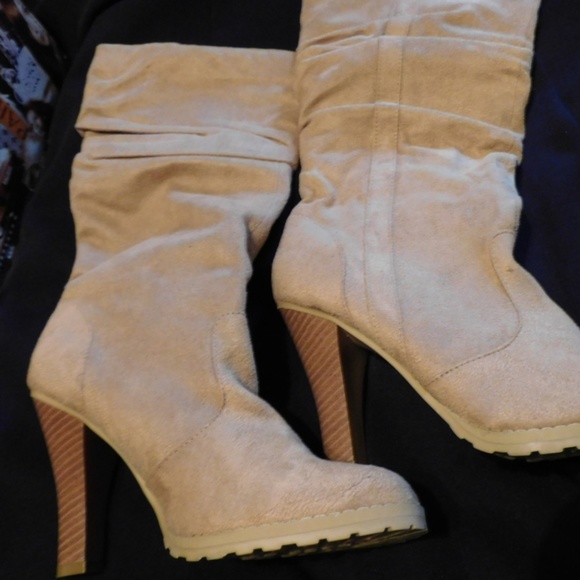 Charlotte Russe | Shoes | New Charlotte Russe Suede Heeled Boots | Poshmark